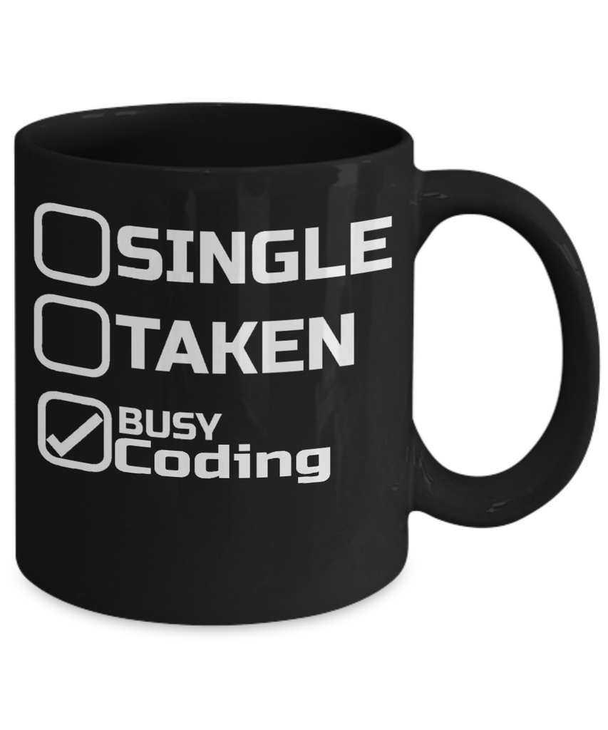 Gift for Coders and Programmers - Busy Coding Mug